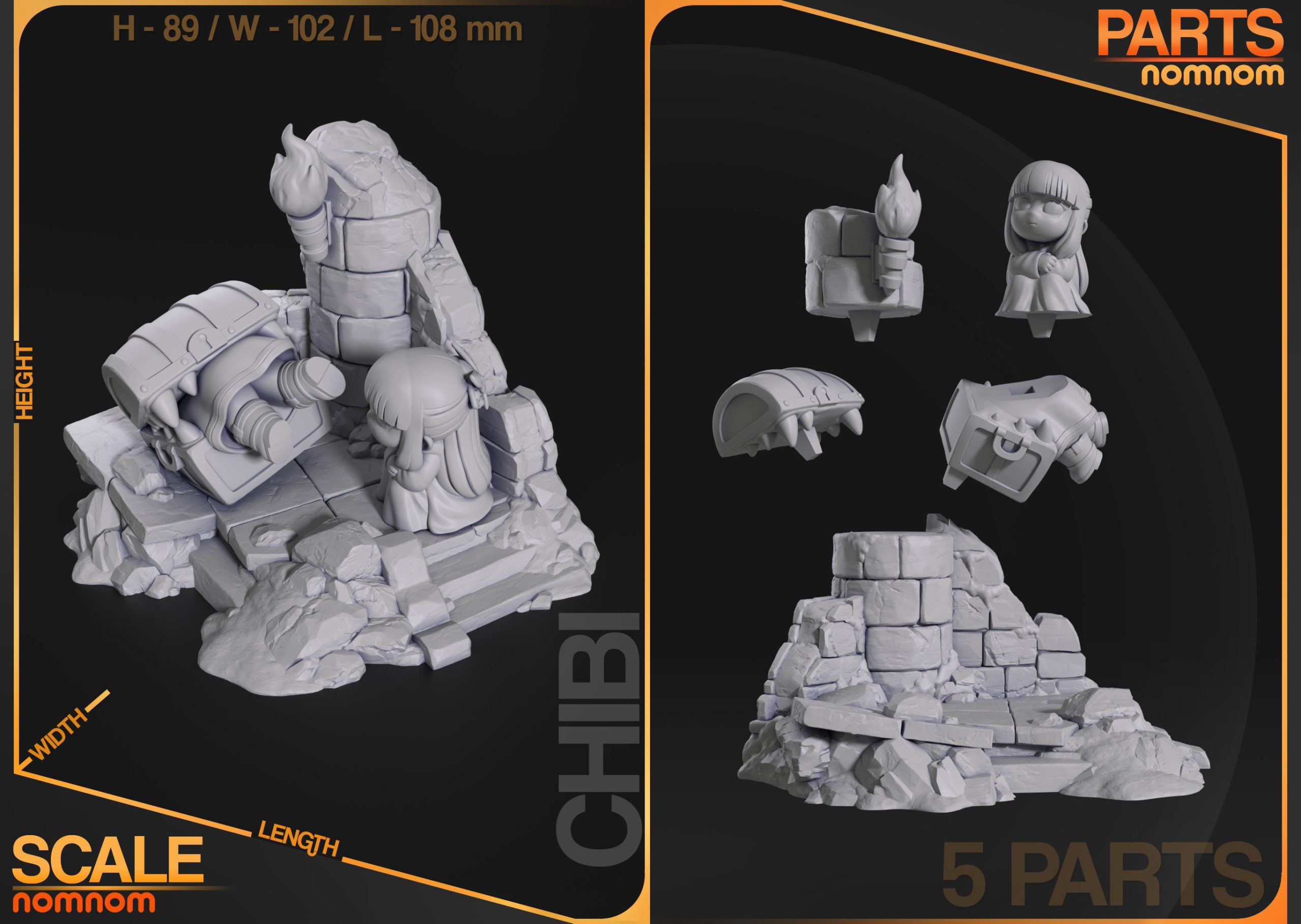 Chibi Mimic Chest x Frieren - Arcanos 3D